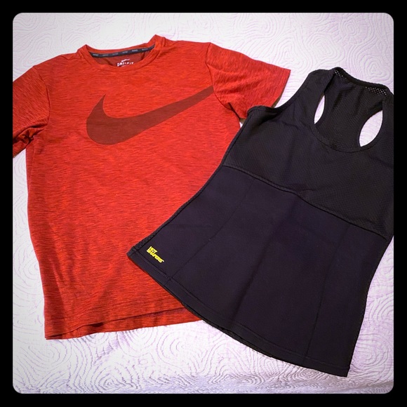 Nike | Tops | 2 Athletic Tops Nike Brick Black Hot Shapers S | Poshmark